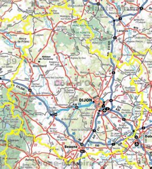 Carte des principales communes de la Côte d Or