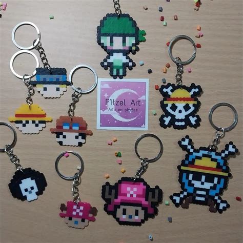 Llaveros One Piece Plantillas Hama Beads Llaveros Hama Beads