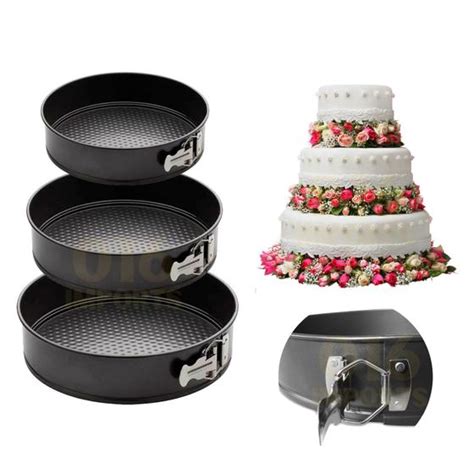 Kit 3 Formas Para Bolo Torta C Fundo Removível Antiaderente Pandu