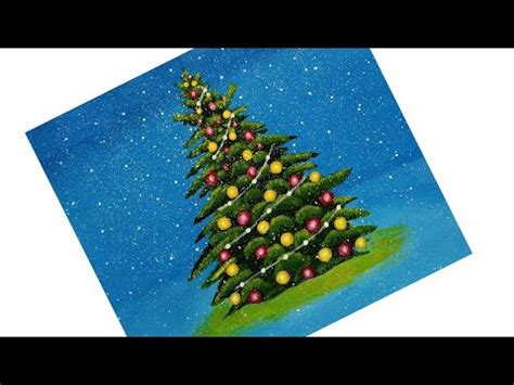 How To Paint Christmas Tree Acrylic Painting For Beginners YouTube
