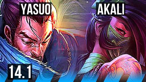 YASUO Vs AKALI MID 6 0 6 1000 Games Dominating Rank 13 Yasuo