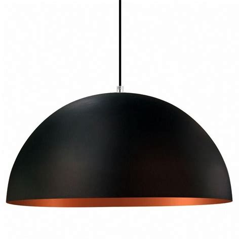 Lustre Pendente Moderno Meia Lua 40 cm Alumínio Preto Cobre no Shoptime