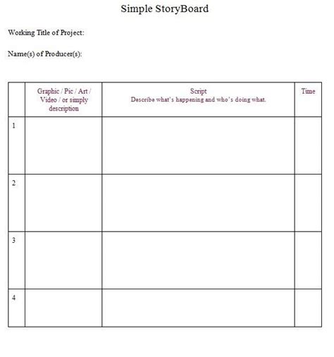 Professional Storyboard Templates Examples Artofit