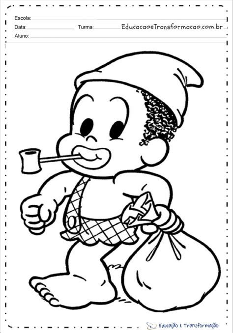 Desenhos do Saci Pererê para colorir e imprimir Folclore Brasileiro