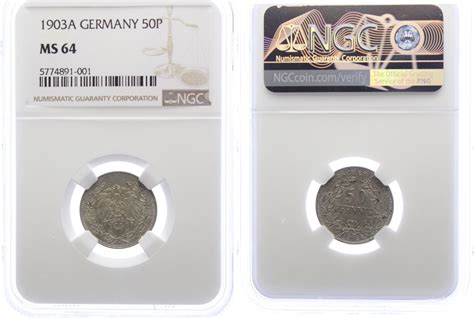 Deutschland Kaiserreich 1903 A 50 Pfennig großer Adler mit