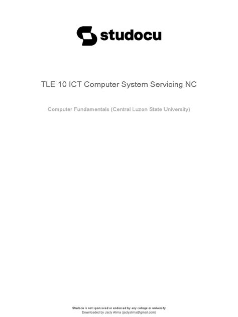 tle 10 ict computer system servicing nc pdf installation computer programs booting