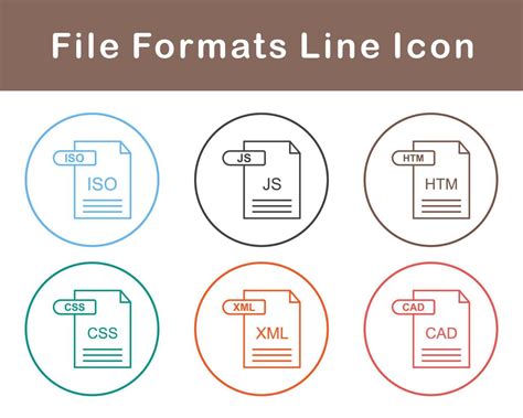 File Formats Vector Icon Set Vector Art At Vecteezy