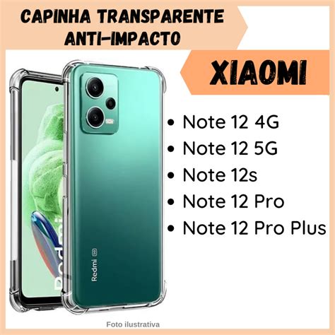 Capa Transparente Borda Anti Impacto Para Xiaomi Redmi Note G