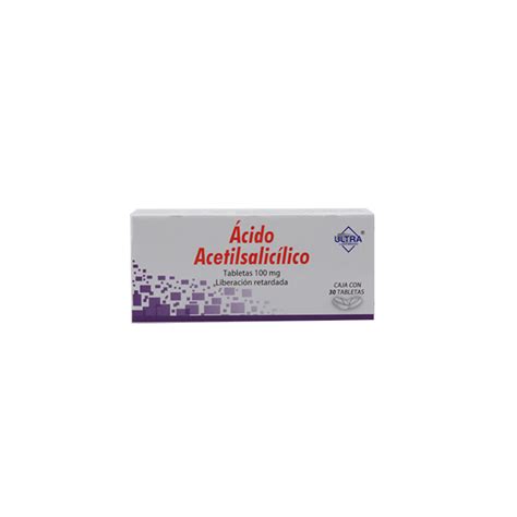 ACIDO ACETILSALICILICO 100 MG C 30 TAB ULTRA LABORATORIOS Farmacias Roma