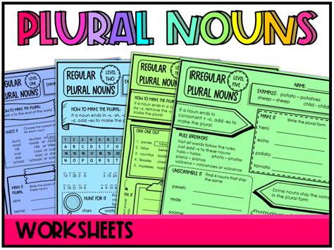 Regular And Irregular Plural Nouns Worksheets For Grammar Practice Year