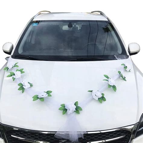 Dekoracja ślubna samochodu ozdoby na auto do ślubu 14301088834 Allegro pl
