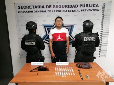 Detienen a sujeto en posesión de cristal y un arma de fuego