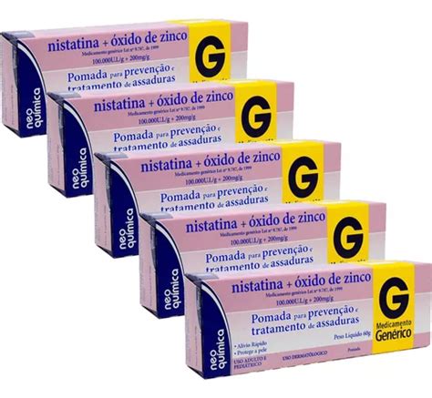 Kit C Nistatina Oxido De Zinco Pomada Para Asssadura Gr
