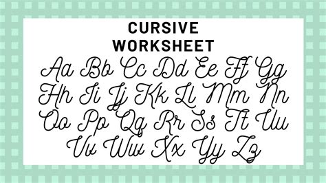 Cursive Alphabet In English Alphabetworksheetsfree