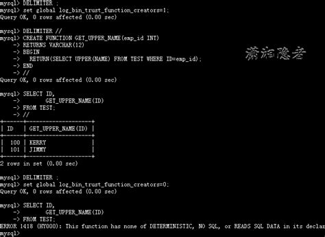 mysql参数log bin trust function creators介绍 潇湘隐者 博客园