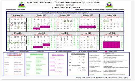 Communiqué de presse Publication du calendrier scolaire de lannée