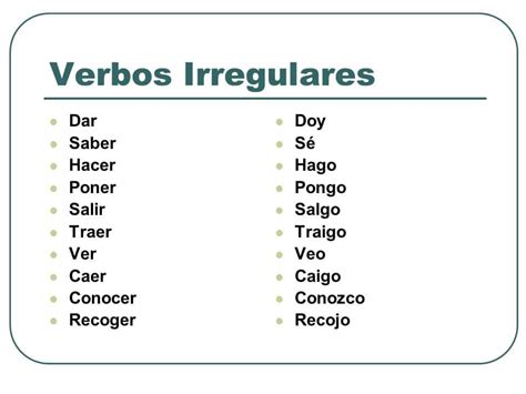 Verbos Regulares E Verbos Irregulares Vrogue Co