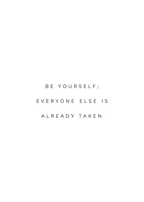 Be Yourself Everyone Else Is Already Taken Oscar Wilde Citatplakat