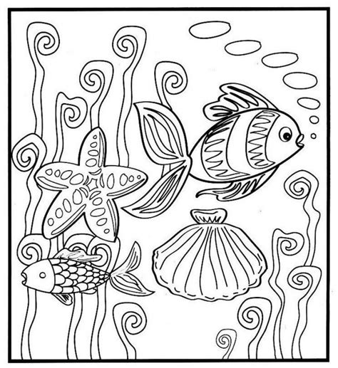 Coloriage La vie dans la Mer dessin gratuit à imprimer