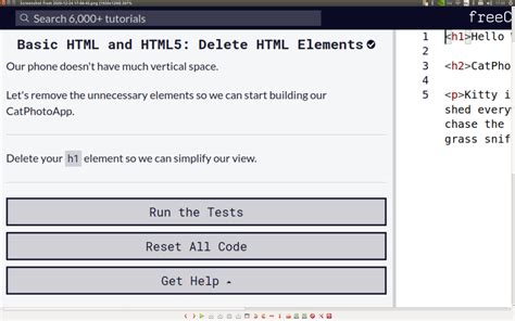 basic html and html5 delete html elements freecodecamp support the freecodecamp forum