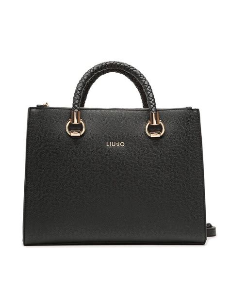 Liu Jo Torebka M Satchel Double AXX010 E0087 Czarny Modivo Pl