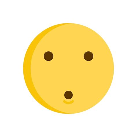 Lindo Sorprendido Emoticon Emoji Vector Icono Vector Premium