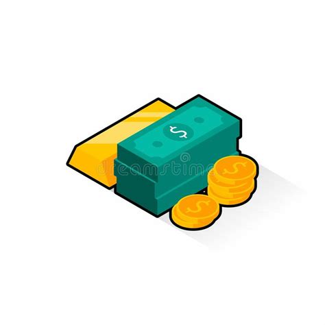 Isometric Icon Gold Bar Stock Illustrations 498 Isometric Icon Gold