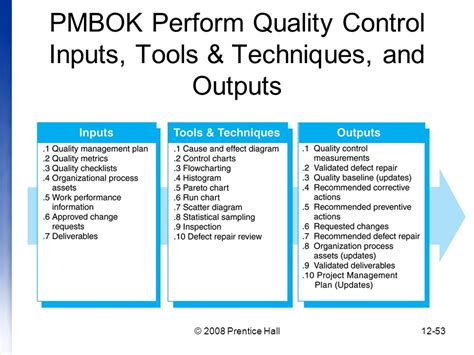 Project Management Inputs And Outputs Chart A Visual Reference Of