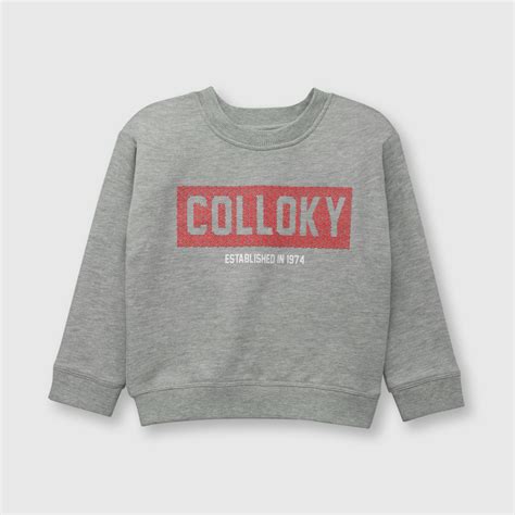 Ripley POLERA MANGA LARGA NIÑO COLLOKY GRIS CLARO HIGH DENSITY