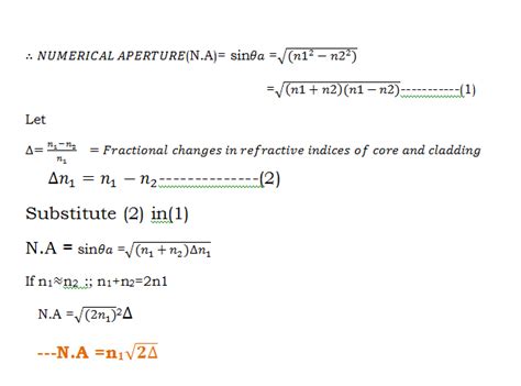 Mechanical Info World EXPRESSION FOR NUMERICAL APERTURE OF AN OPTICAL