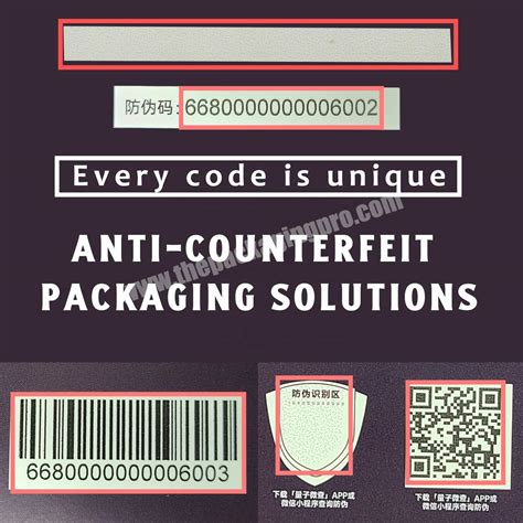 Anti Counterfeit Packaging Solutions Digital Unique QR Code Custom
