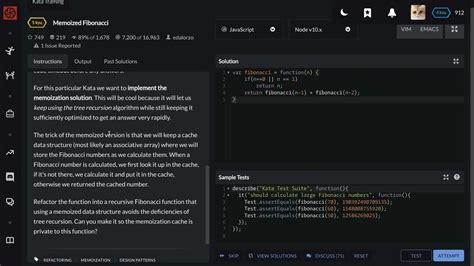 codewars memoized fibonacci youtube