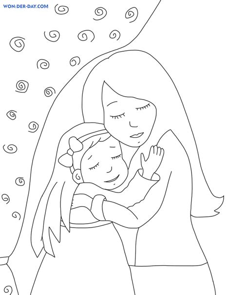 Matar Electrizar Ambulancia Dibujo De Madre E Hija Para Colorear Acero
