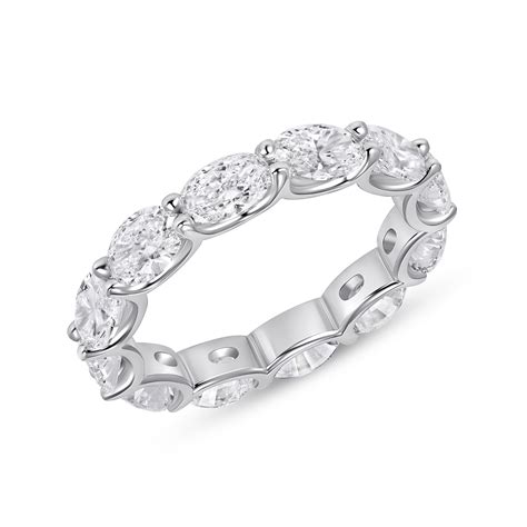 B Lab Diamond Eternity Ring East West Oval Cut 4 07ct E VS1 Baribault