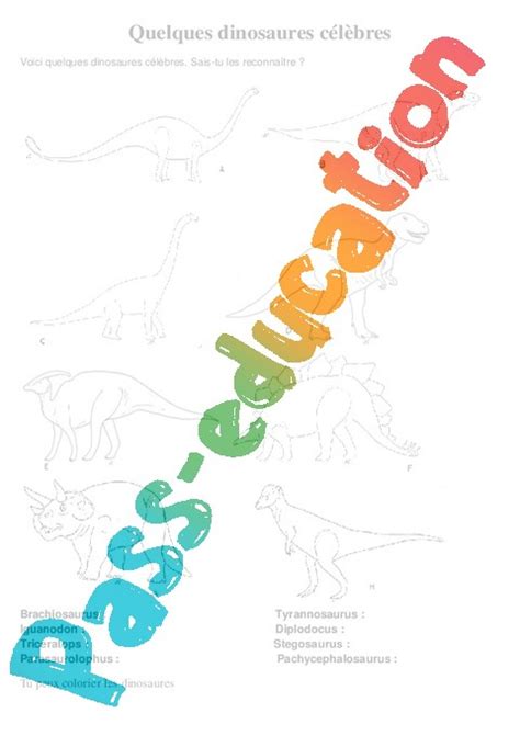 Exercices Fiches Quelques Dinosaures C L Bres Fiches Triceratops