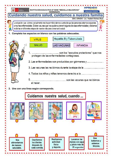 Cuidamos Nuestra Salud Ficha Interactiva Forgot My Password School