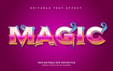 Premium Vector Magic Editable Text Effect Template