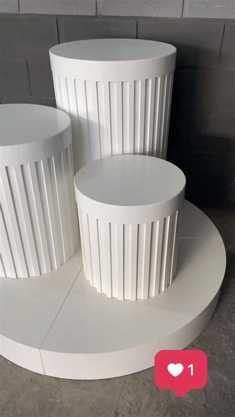 Trio De Cilindros Ripado Fechado Mdf Branco Parcelamento Sem Juros