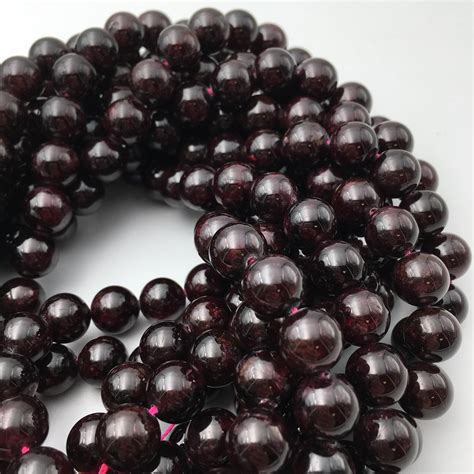 Natural Garnet Smooth Round Beads 2mm 4mm 6mm 8mm 10mm 12mm 15 5