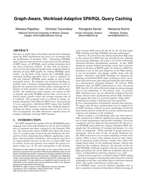 pdf graph aware workload adaptive sparql query caching