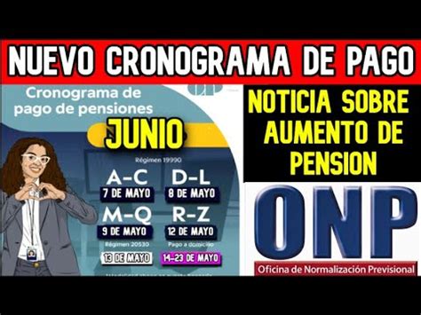 ONP NUEVO CRONOGRAMA DE PAGO JUNIO 2023 NUEVA FECHA DE PAGO Y NOTICIA