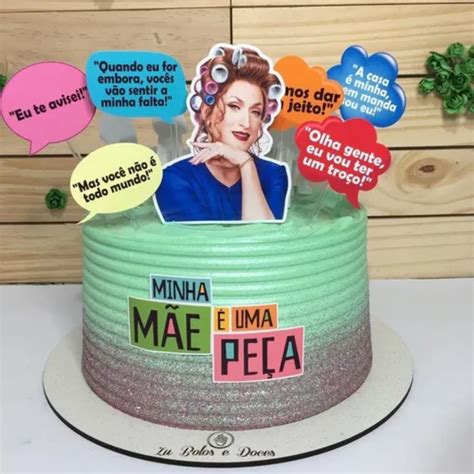 Topo Topper De Bolo Minha Mãe É Uma Peça Shopee Brasil