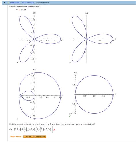 solved sketch a graph of the polar equation r 2 cos 3θ