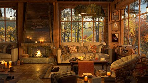 Rainy Day At 4K Cozy Coffee Shop Smooth Piano Jazz Music For Relaxing