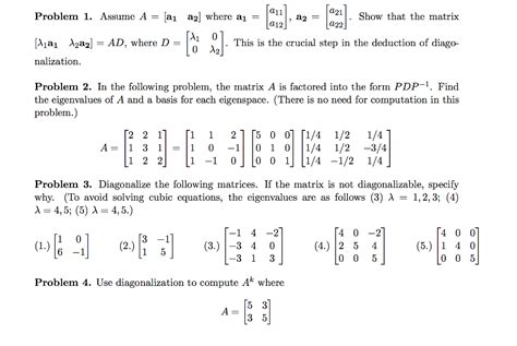 solved problem 1 assume a [a1 a2] where a a11 012 21