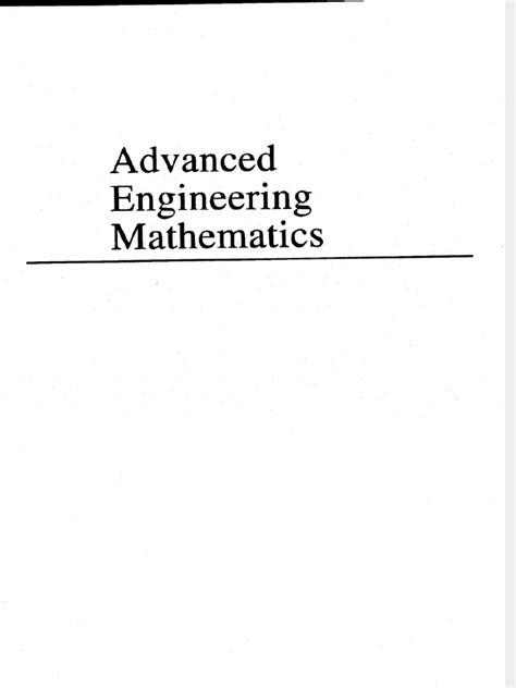 advanced engineering mathematics 8th ed kreyszig 2001 pdf mathematics science