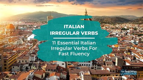 Common Italian Irregular Verbs Printable Templates Free