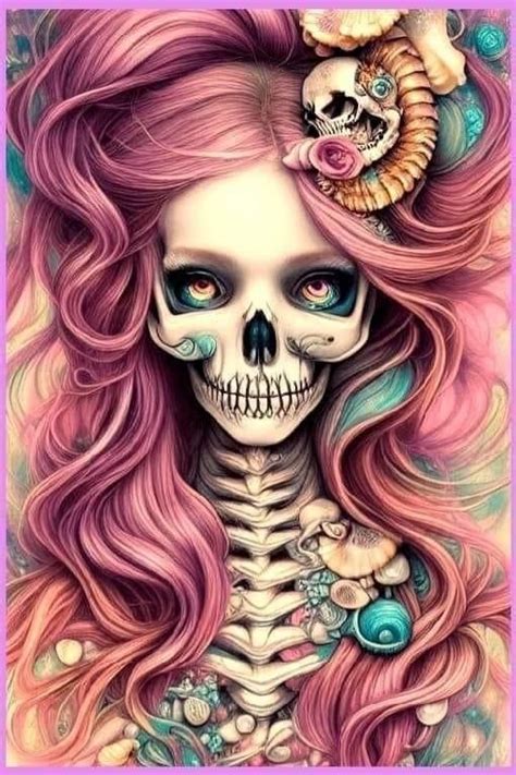 Pin by 𝒟ℯ𝒶𝓃 𝓃𝒶 on Skulls Skeletons Sugar skull artwork