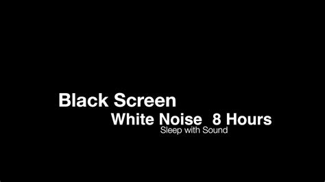 White Noise Black Screen 8 Hours Fall Asleep Fast Deep Sleep