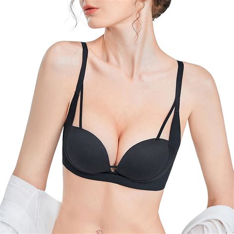 Akiihool Everyday Bras For Women Womens Low Back Bra Wire Lifting Deep